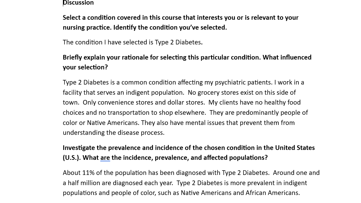 NR507 Week 2: Discussion: Choose Your Own Pathophysiology Adventure ...